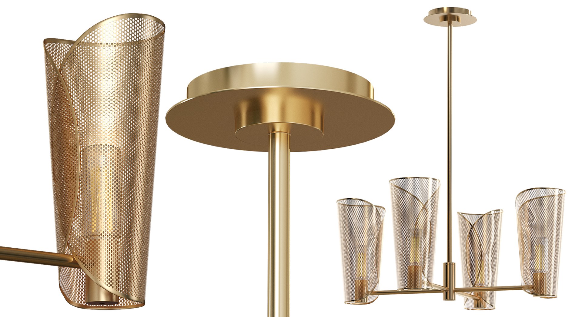 Plivot Medium Chandelier 3D Model - TurboSquid 2365947