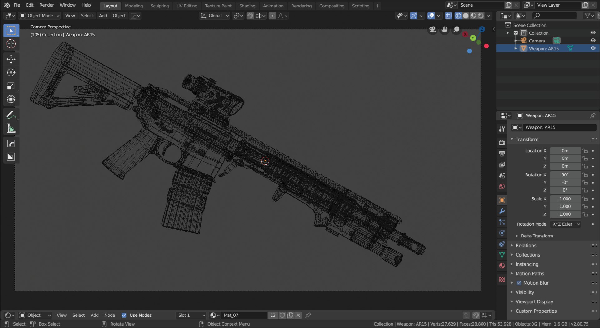 AR-15 3D Model - TurboSquid 2073988