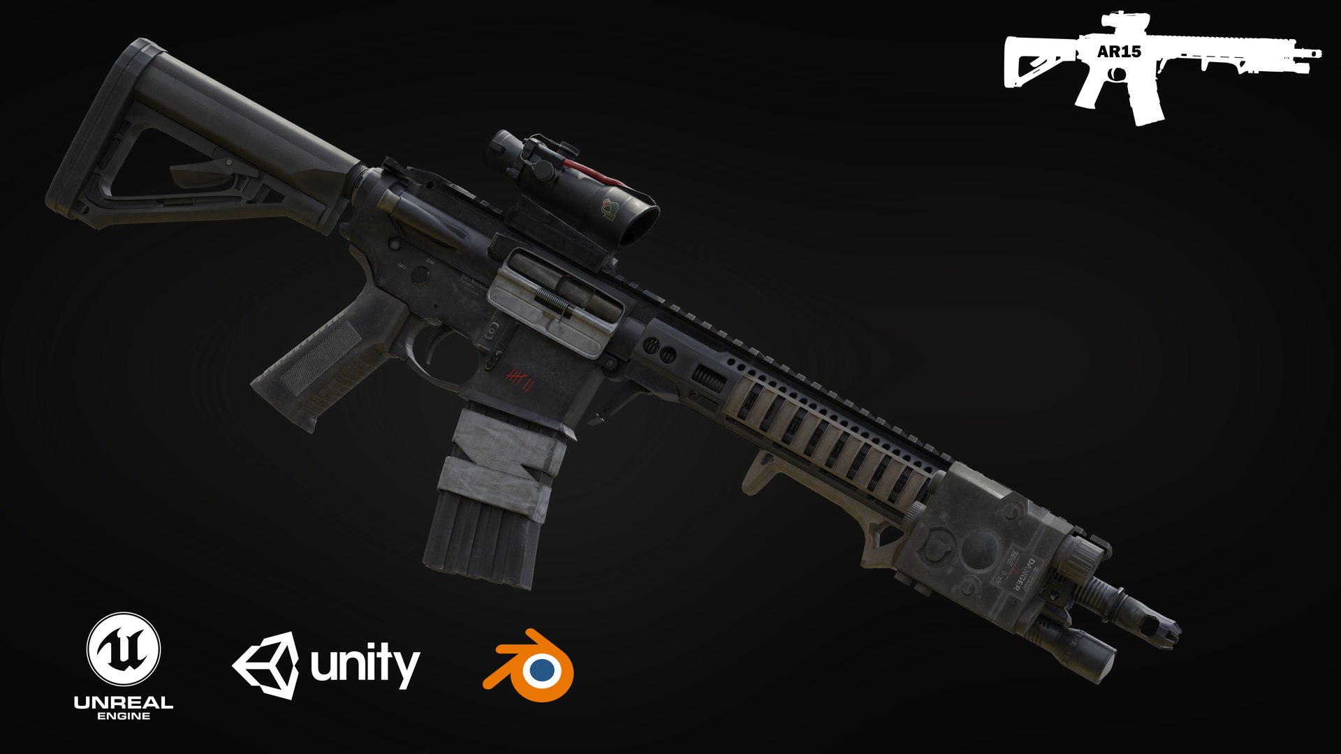 AR-15 3D Model - TurboSquid 2073988