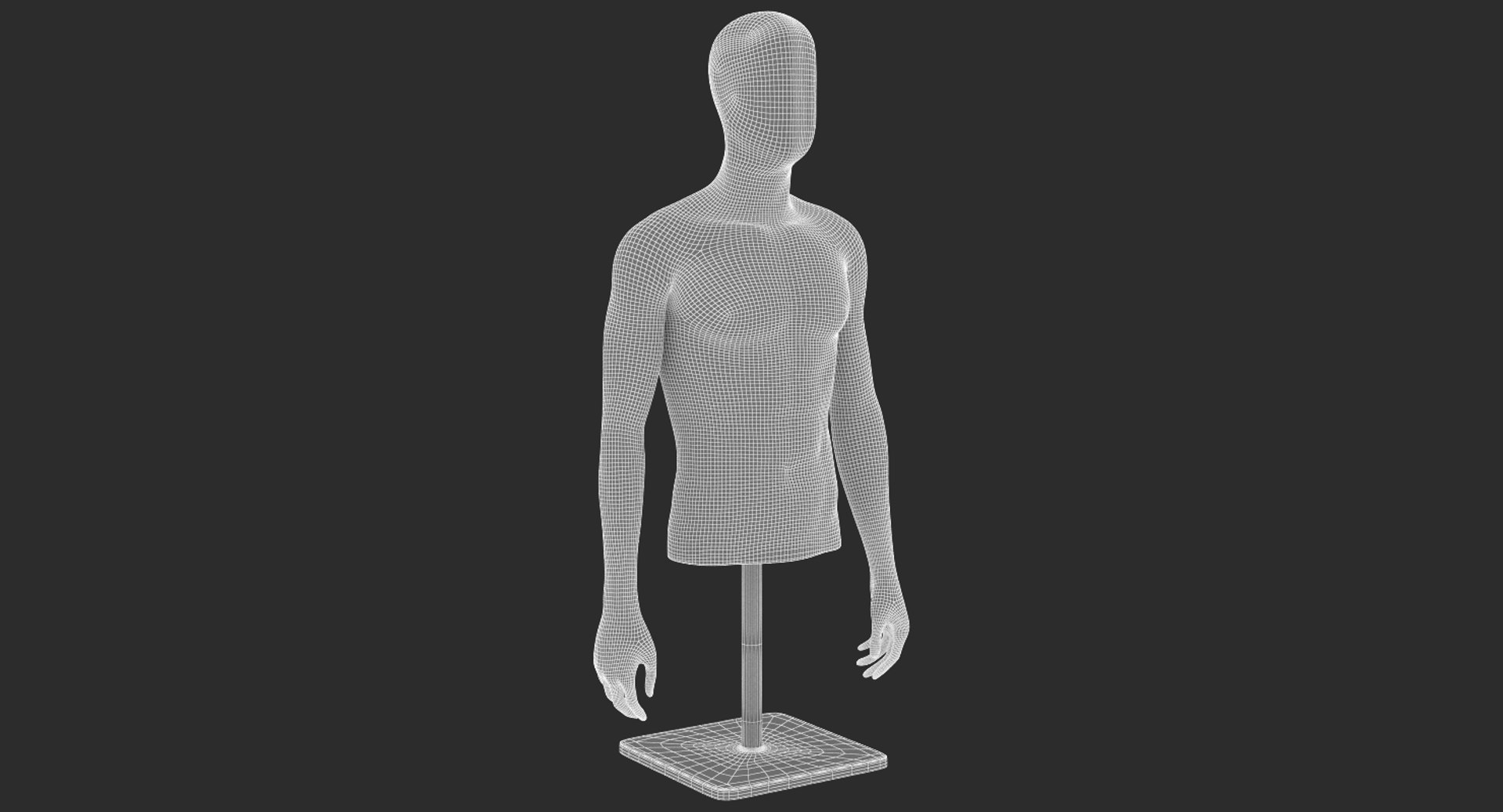 Male Mannequin Half Model - TurboSquid 1419205