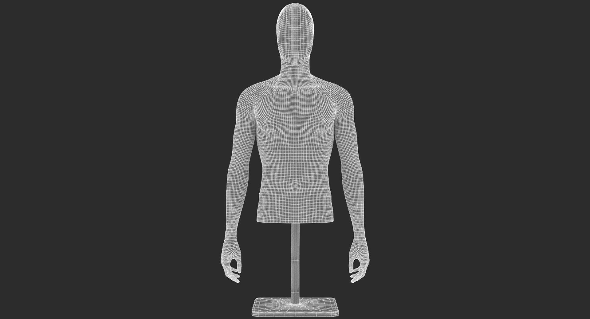 Male Mannequin Half Model - TurboSquid 1419205