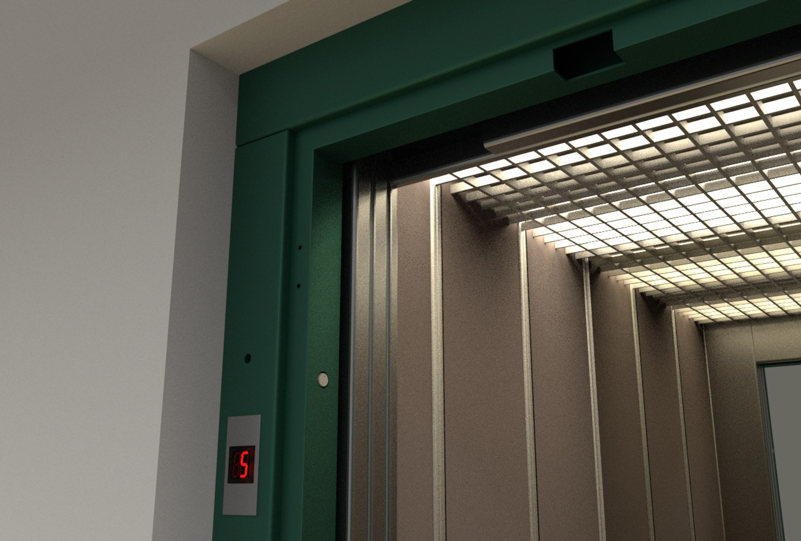 3D Vintage European Elevator Door Metal - TurboSquid 1187421