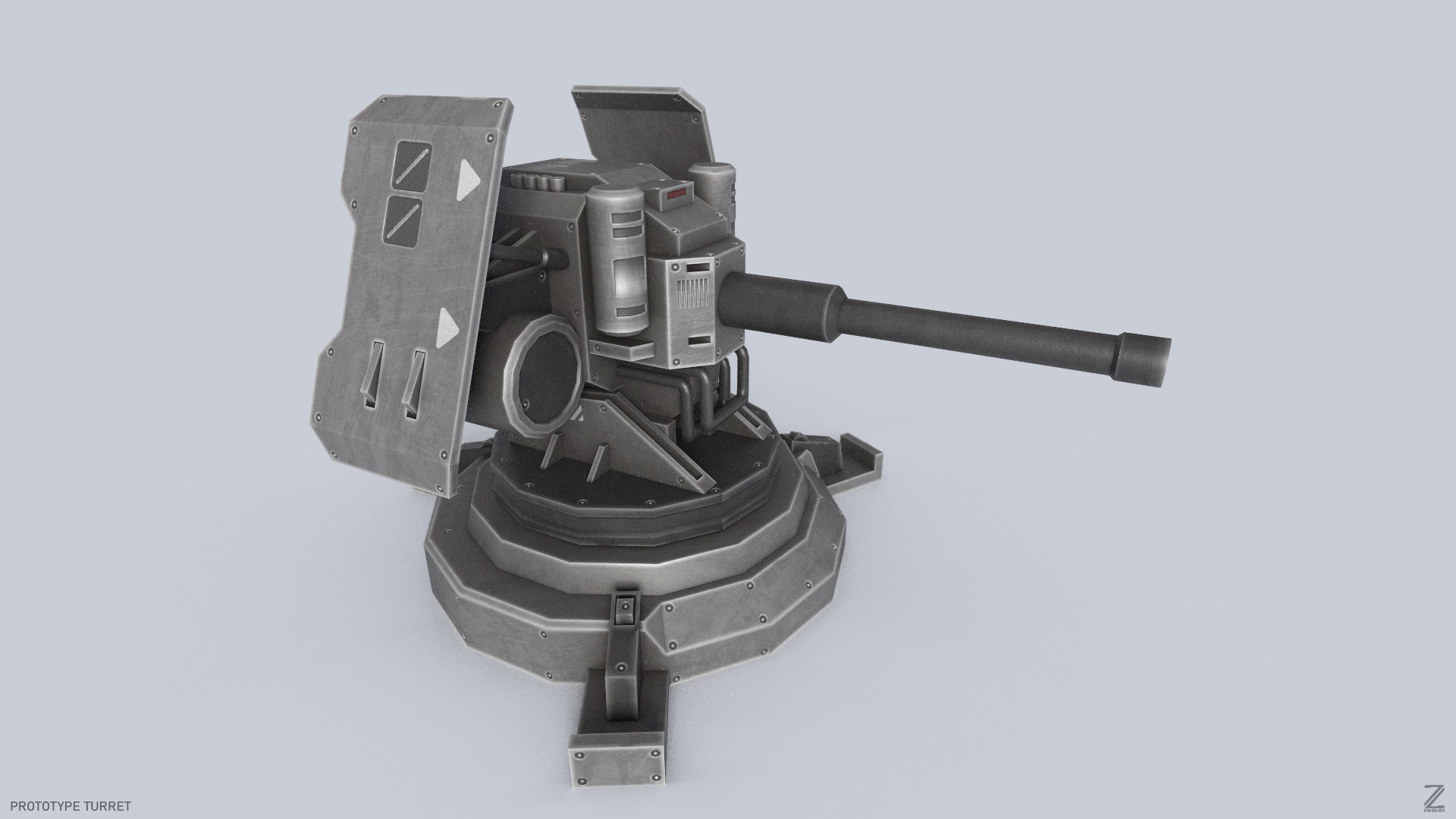 3D Prototype Turret Model - TurboSquid 2392559