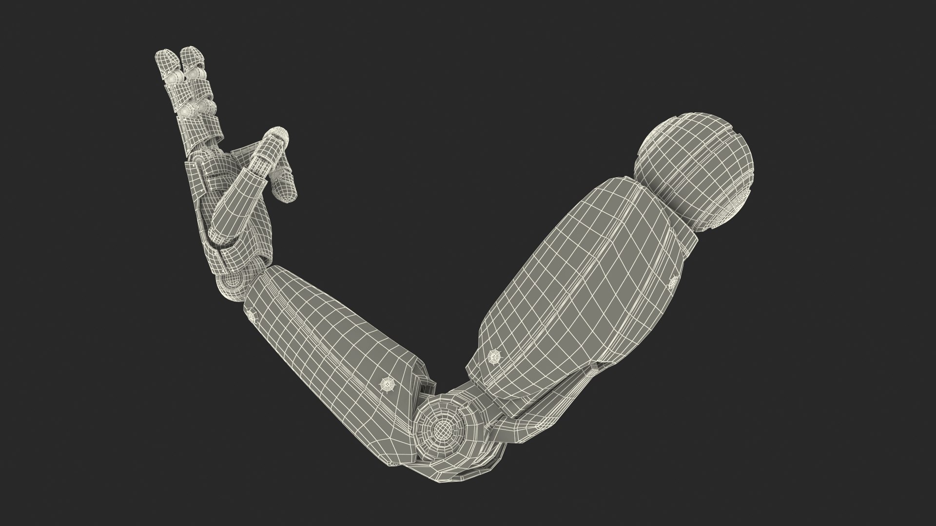 Robot Hand Two Finger Pose 3D Model - TurboSquid 2098272