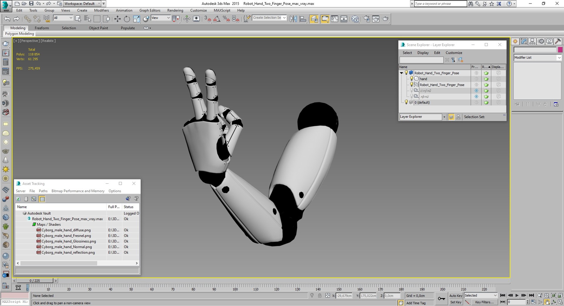 Robot Hand Two Finger Pose 3D Model - TurboSquid 2098272