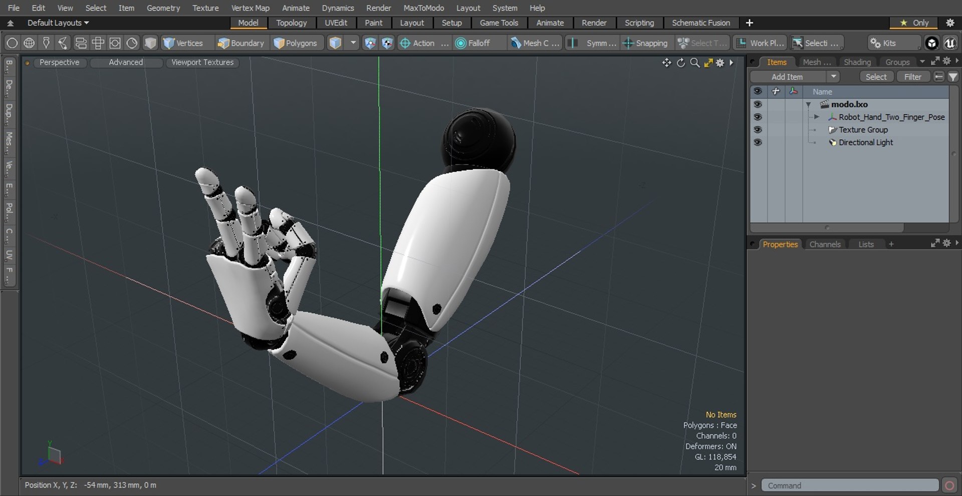 Robot Hand Two Finger Pose 3D Model - TurboSquid 2098272