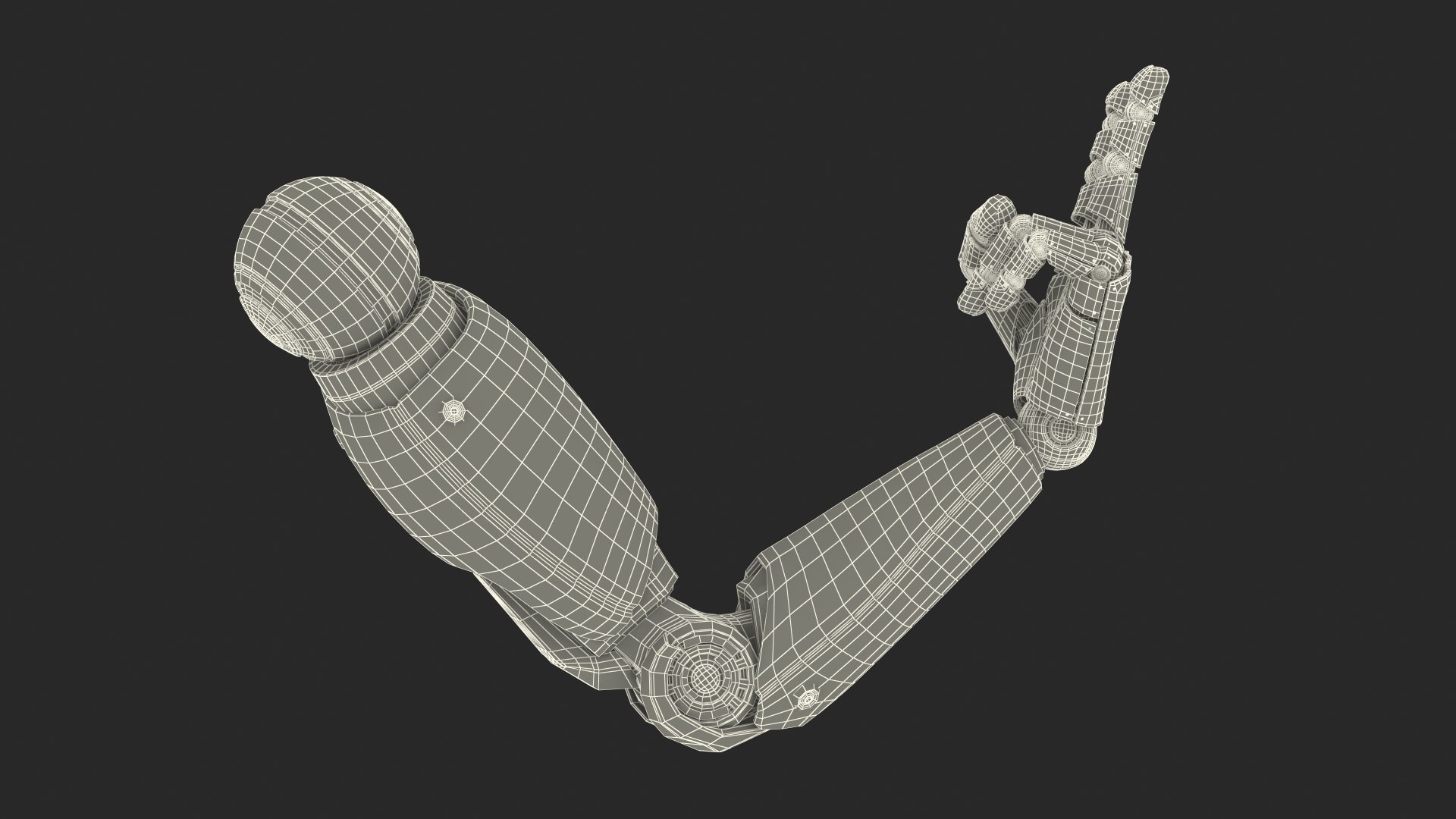 Robot Hand Two Finger Pose 3D Model - TurboSquid 2098272