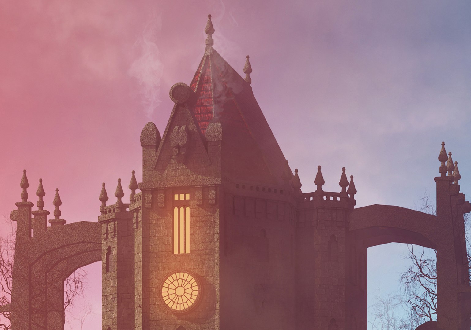 3D Fantasy Sunset Castle V7 - TurboSquid 1884423