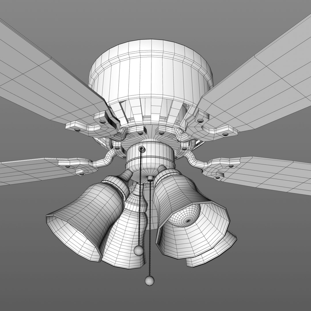 3D Realistic Ceiling Fan Lights - TurboSquid 1434601