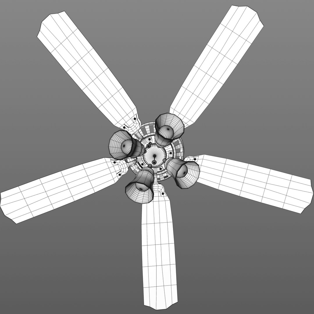 3D Realistic Ceiling Fan Lights - TurboSquid 1434601