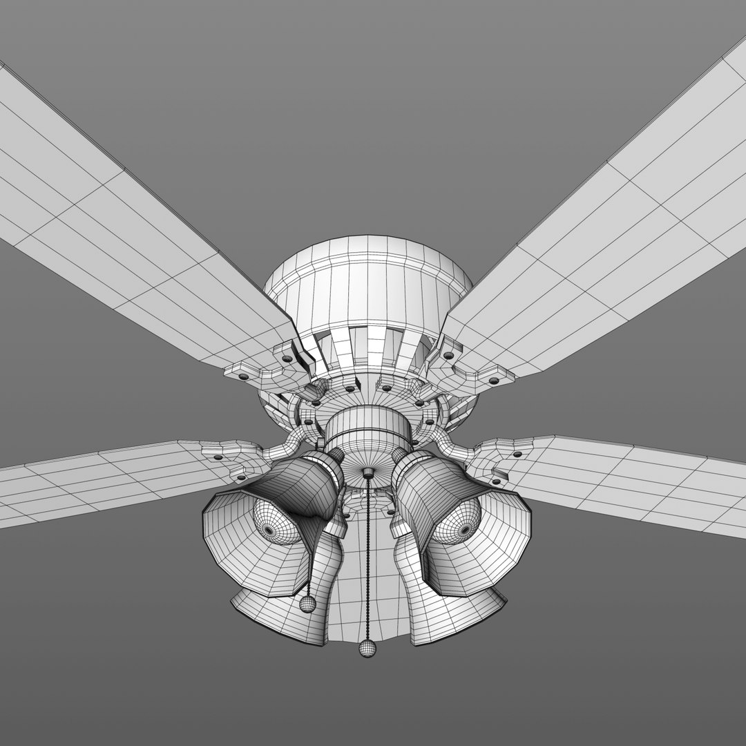 3D Realistic Ceiling Fan Lights - TurboSquid 1434601