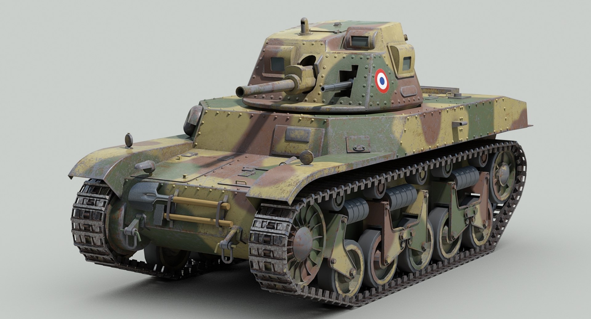 Ww2 Renault Acg1 Tank 3D - TurboSquid 1307504