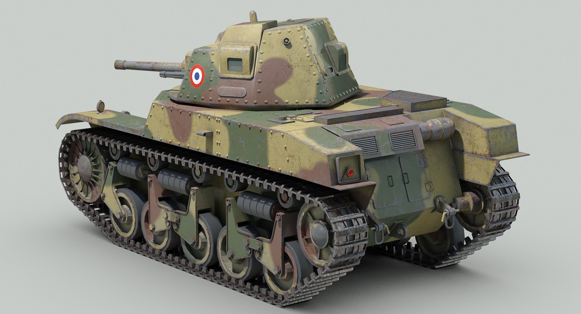 Ww2 Renault Acg1 Tank 3D - TurboSquid 1307504