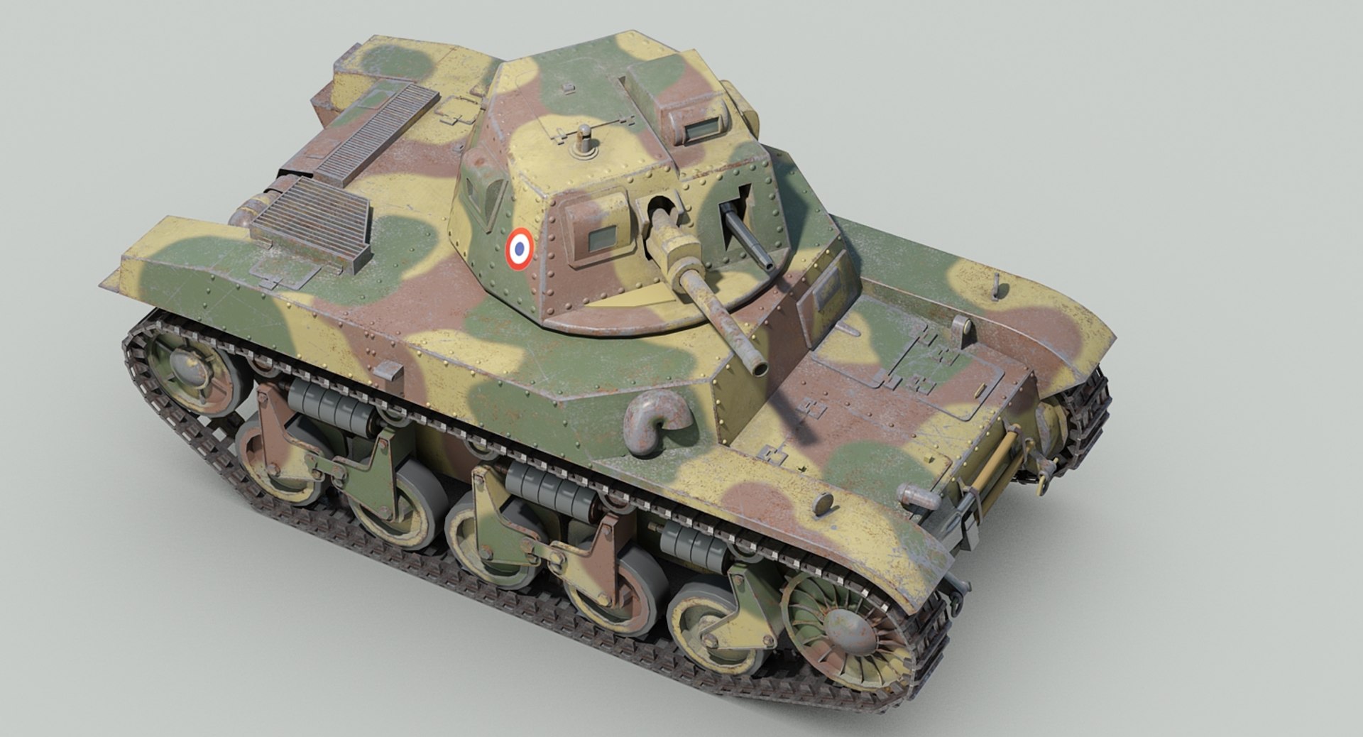 Ww2 Renault Acg1 Tank 3D - TurboSquid 1307504
