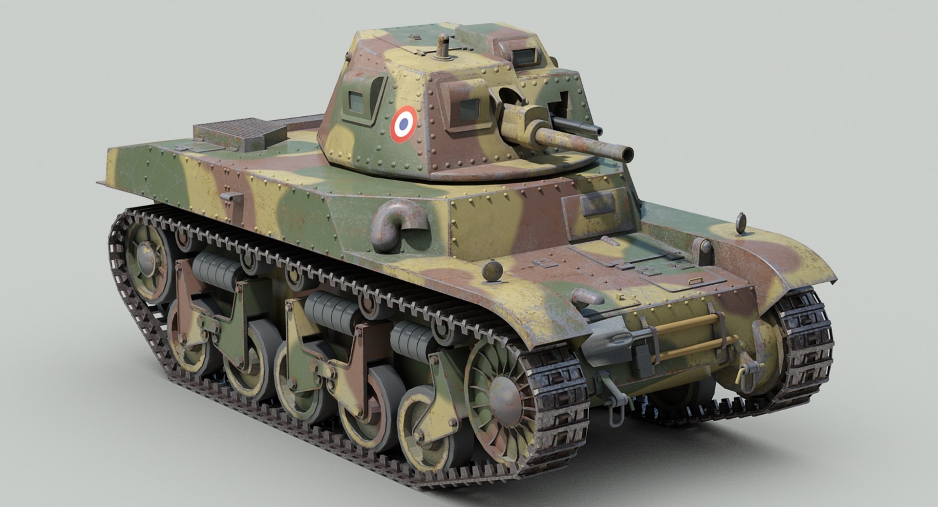 Ww2 Renault Acg1 Tank 3D - TurboSquid 1307504