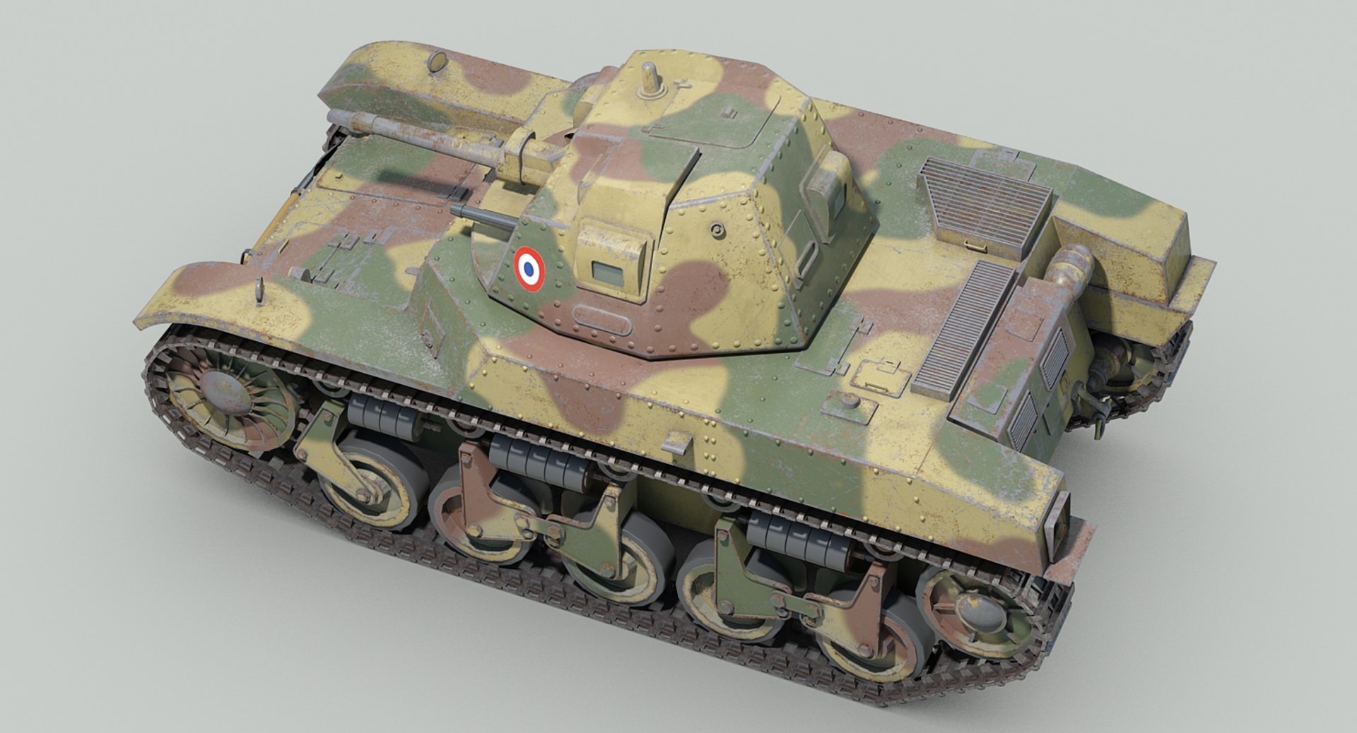 Ww2 Renault Acg1 Tank 3D - TurboSquid 1307504