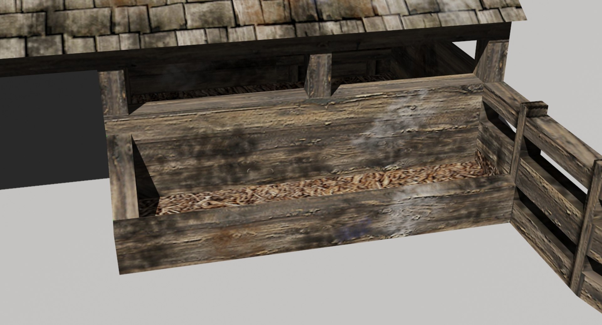 3D Low-poly Old Pigsty - TurboSquid 1192853