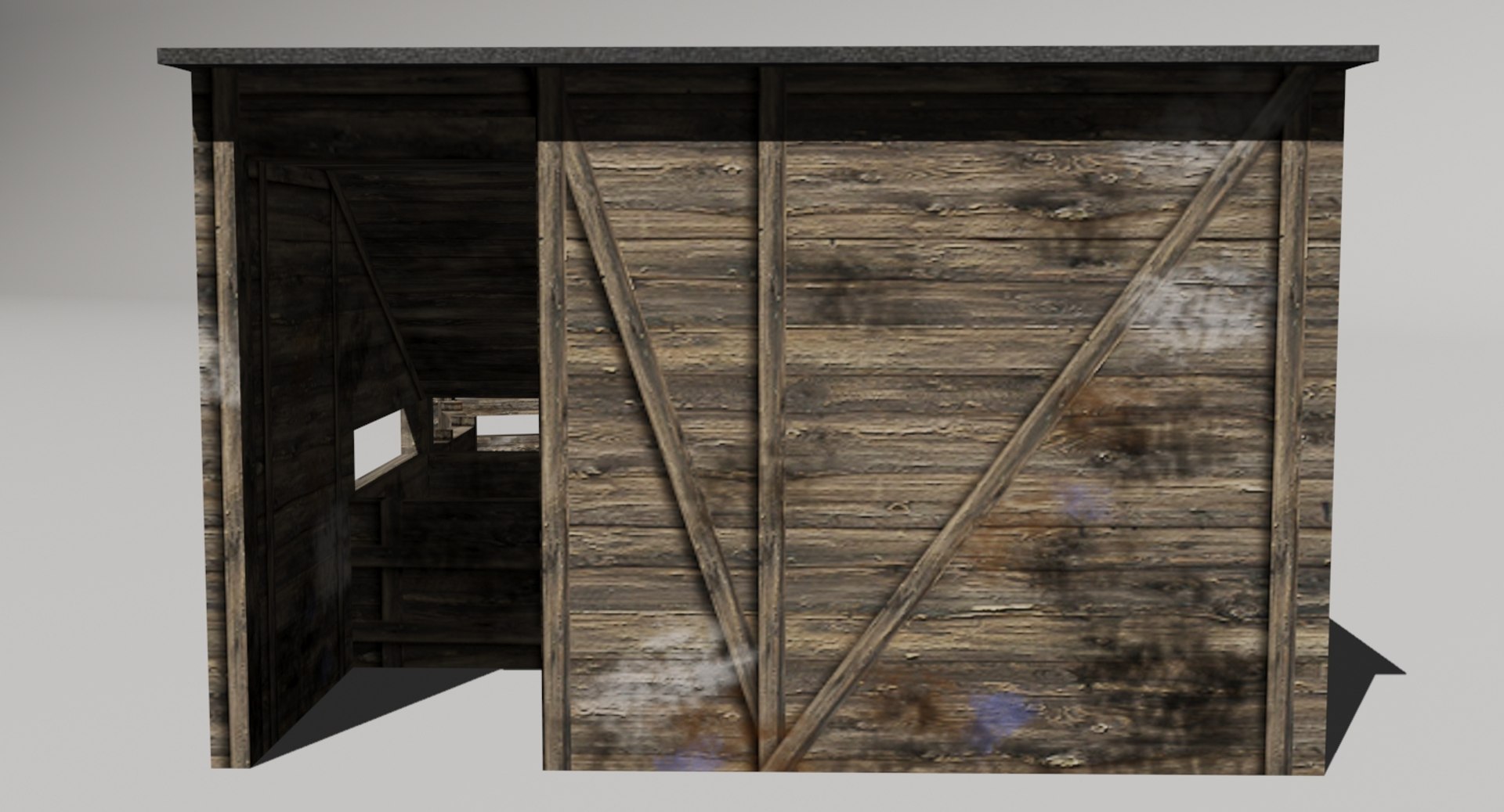 3D Low-poly Old Pigsty - TurboSquid 1192853