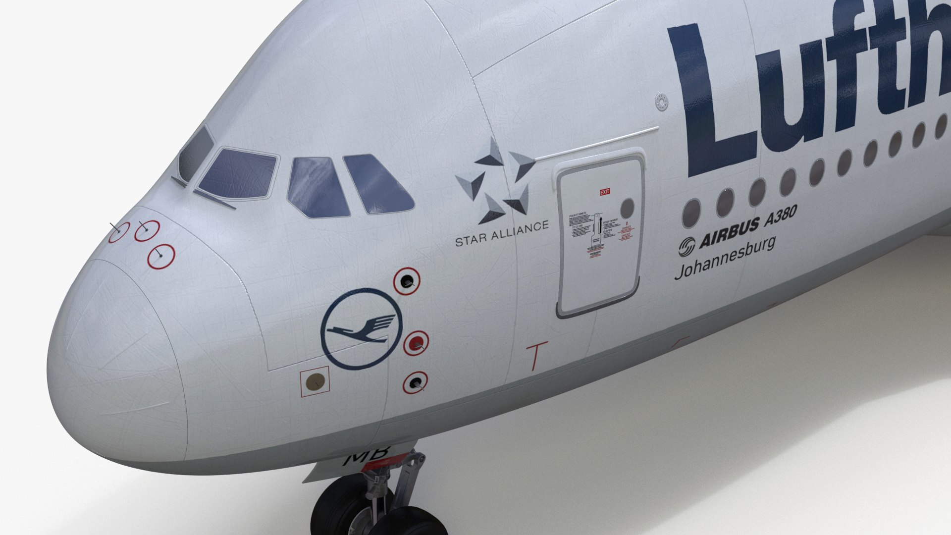 3D Model Lufthansa Airbus A380 Rigged - TurboSquid 2374944