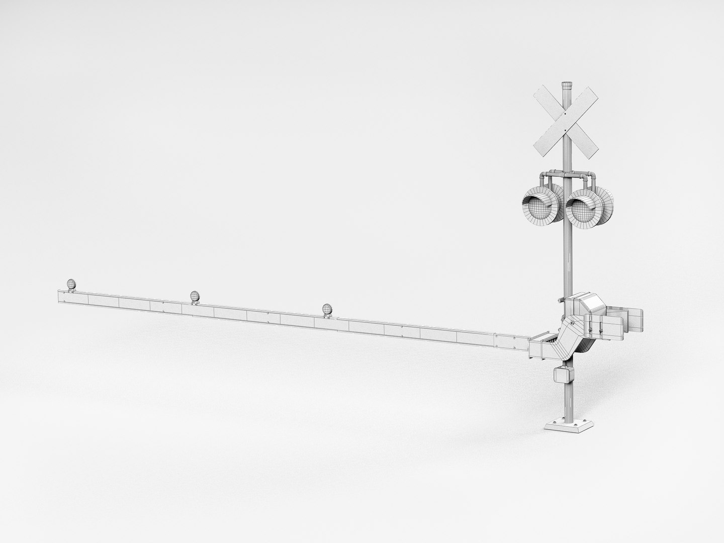 Railroad Crossing 3D Model - TurboSquid 2140320