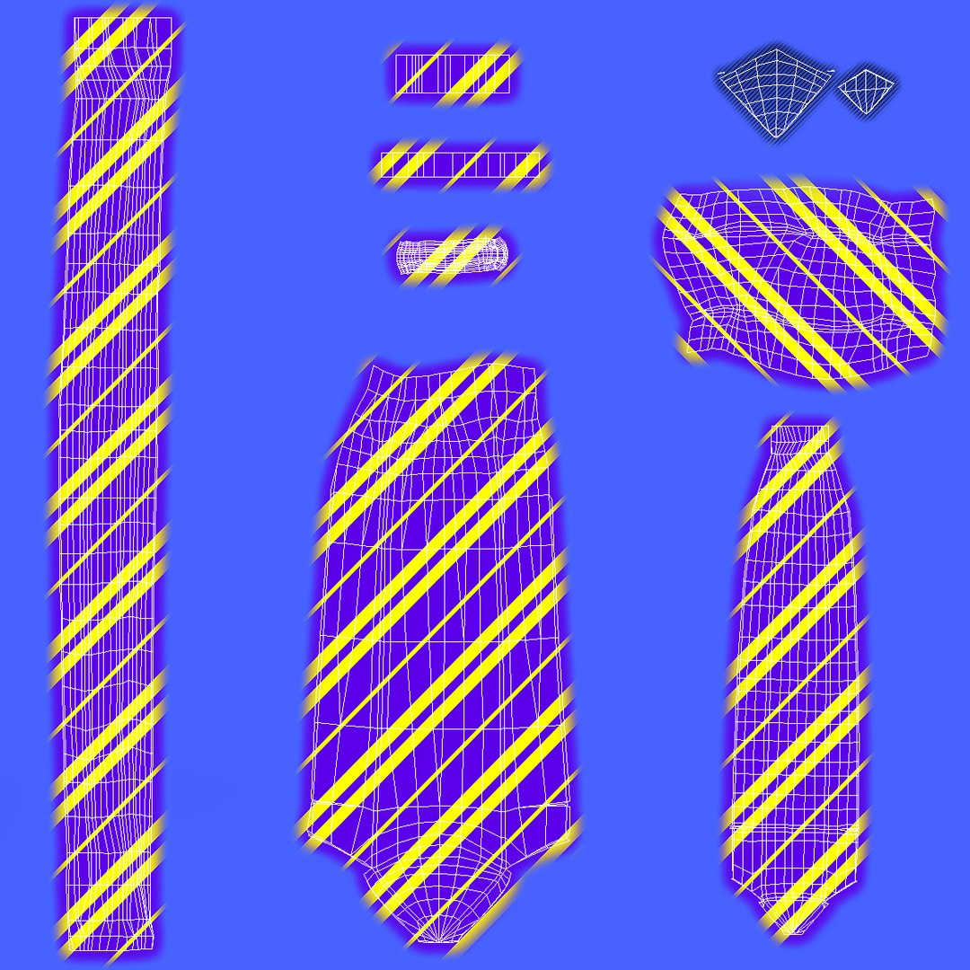 3D Striped Necktie Fashion Accessory Model - TurboSquid 2199219