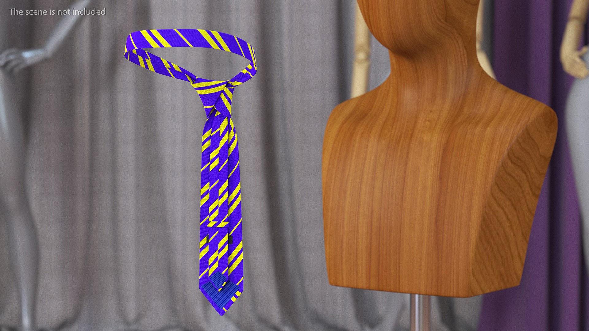 3D Striped Necktie Fashion Accessory Model - TurboSquid 2199219