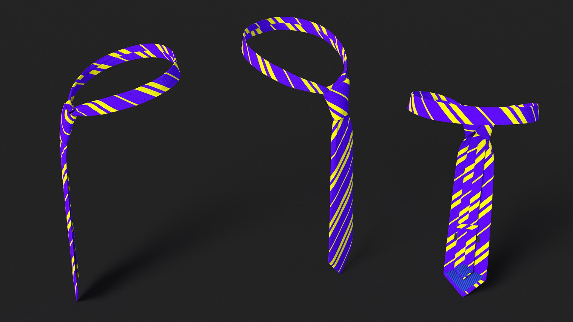 3D Striped Necktie Fashion Accessory Model - TurboSquid 2199219