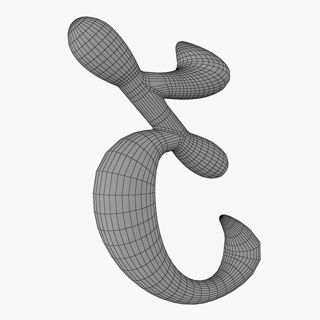 Calligraphic Digit 3 Number 3D Model - TurboSquid 1389329