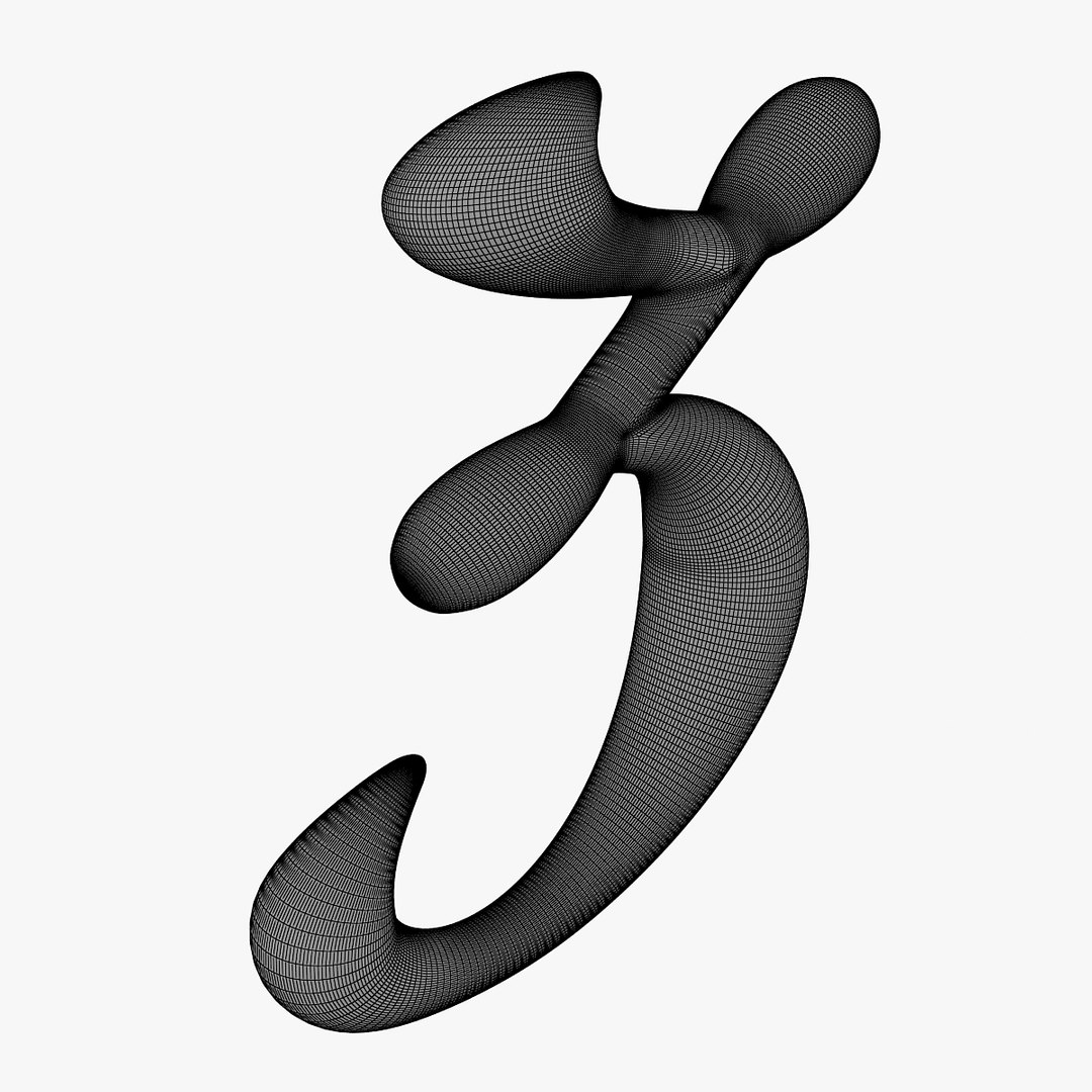 Calligraphic Digit 3 Number 3D Model - TurboSquid 1389329