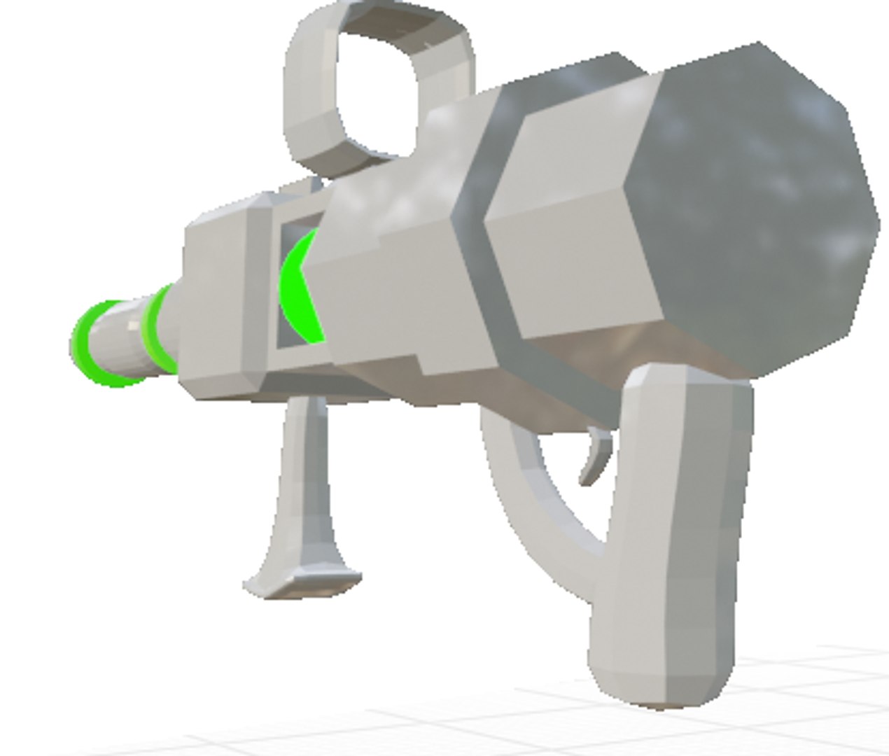3D Gun White Neon Model - TurboSquid 1500689