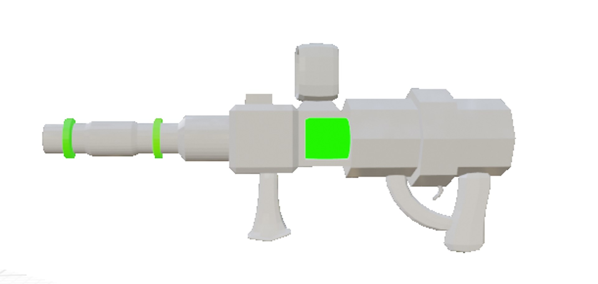 3D Gun White Neon Model - TurboSquid 1500689