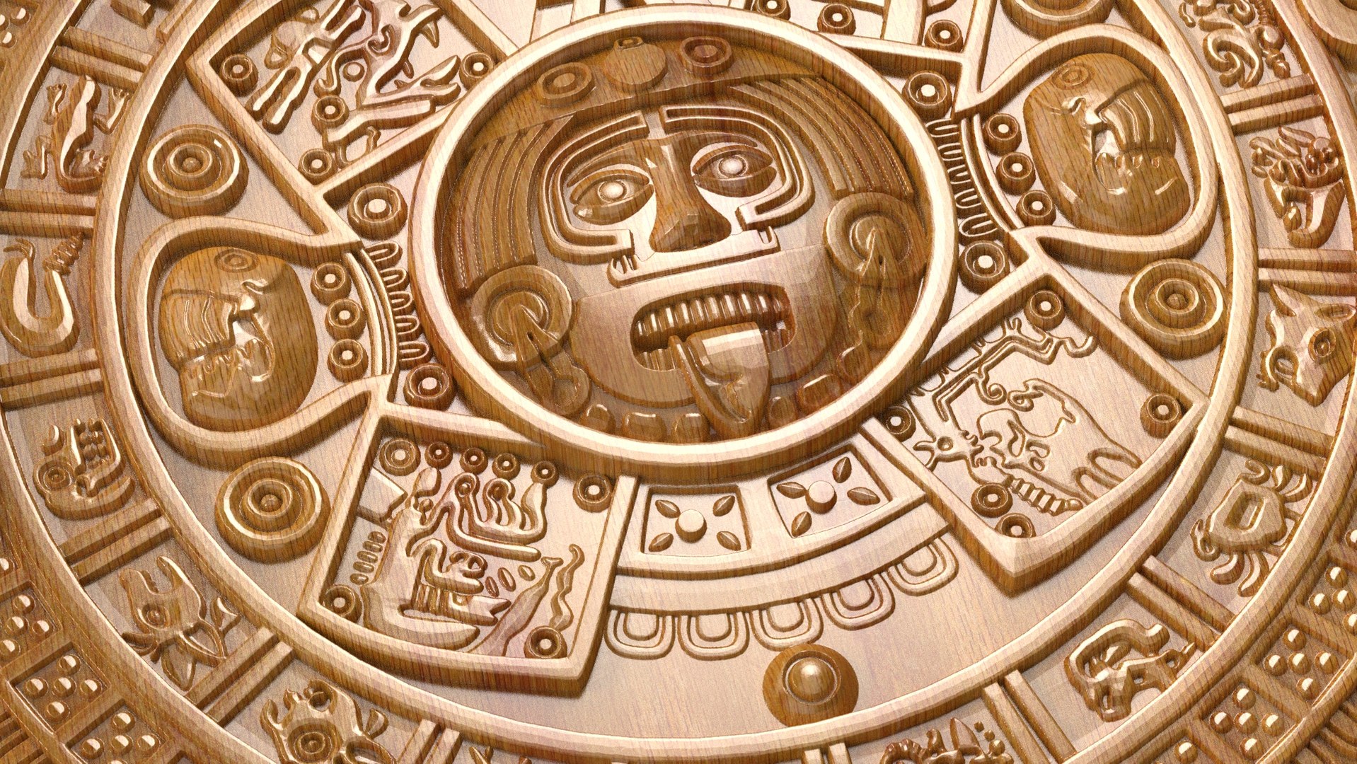 3D Cnc Mayan Calendar - TurboSquid 1679397