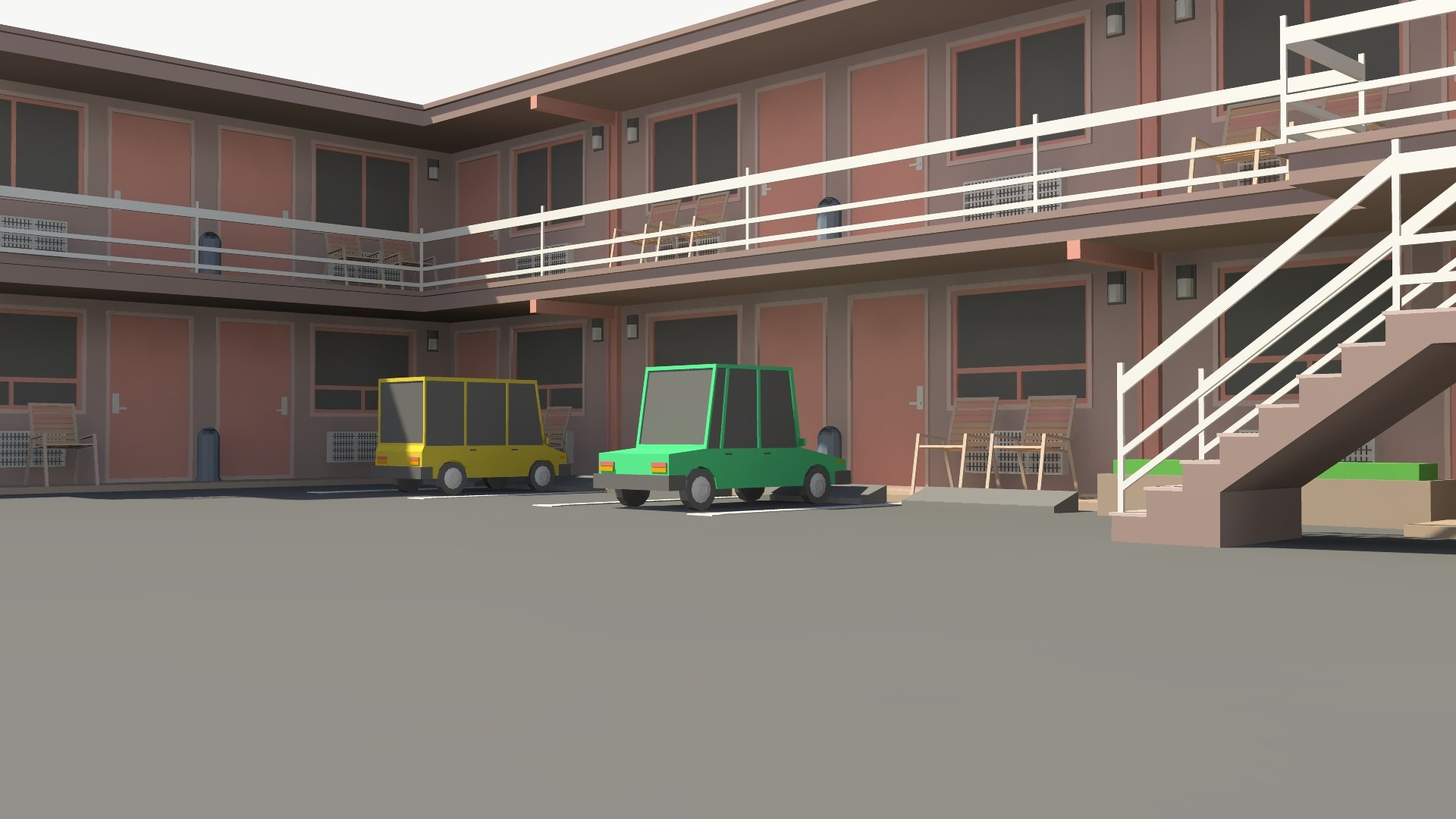 Building Motel Hotel 3D - TurboSquid 1408404