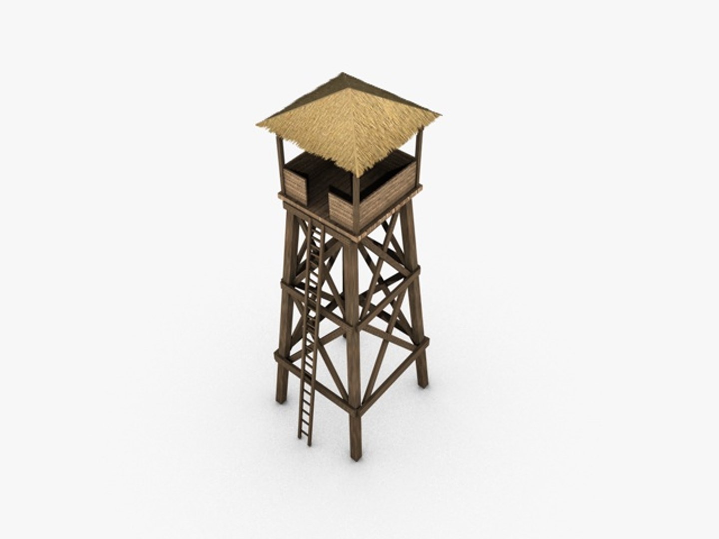 Wooden Watchtower 3d 3ds