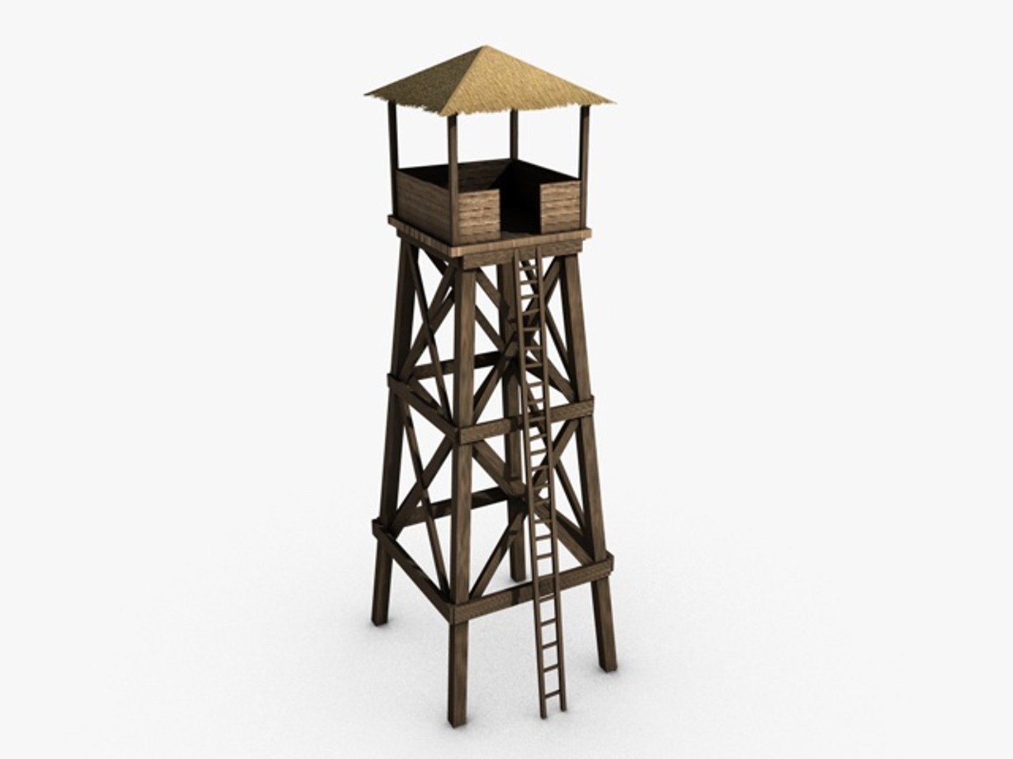 Wooden Watchtower 3d 3ds