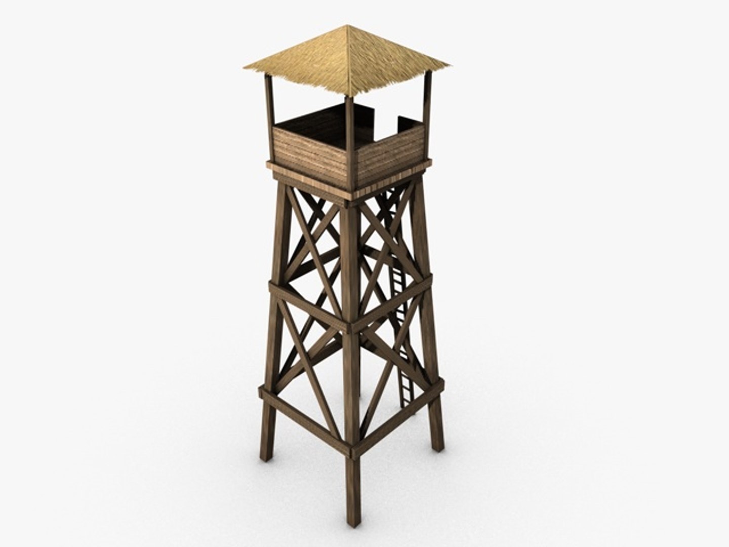 Wooden Watchtower 3d 3ds