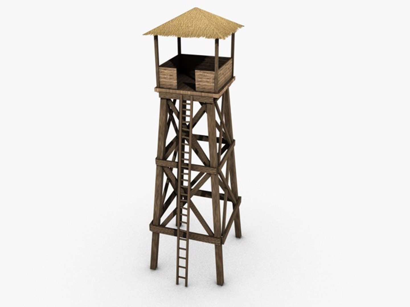 Wooden Watchtower 3d 3ds