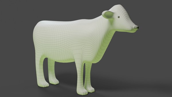 3D model Cartoon Cow - TurboSquid 1743269
