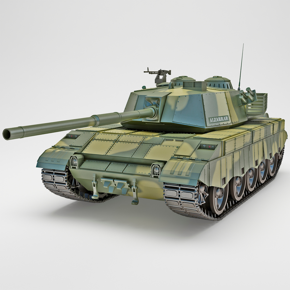 al-zarrar pakistan main battle tank 3d 3ds