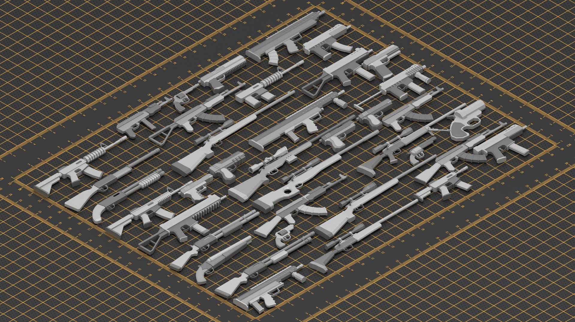 Mega Pack Weapon Kitbash Vol4 3D Model - TurboSquid 2341409