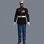3d Usmc Soldier Dress Uniform Model