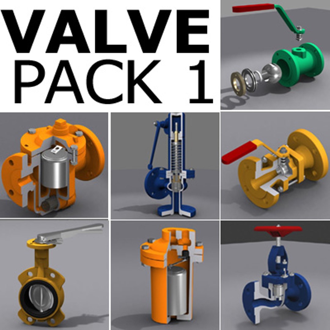 3d Valve Pack 1 Model