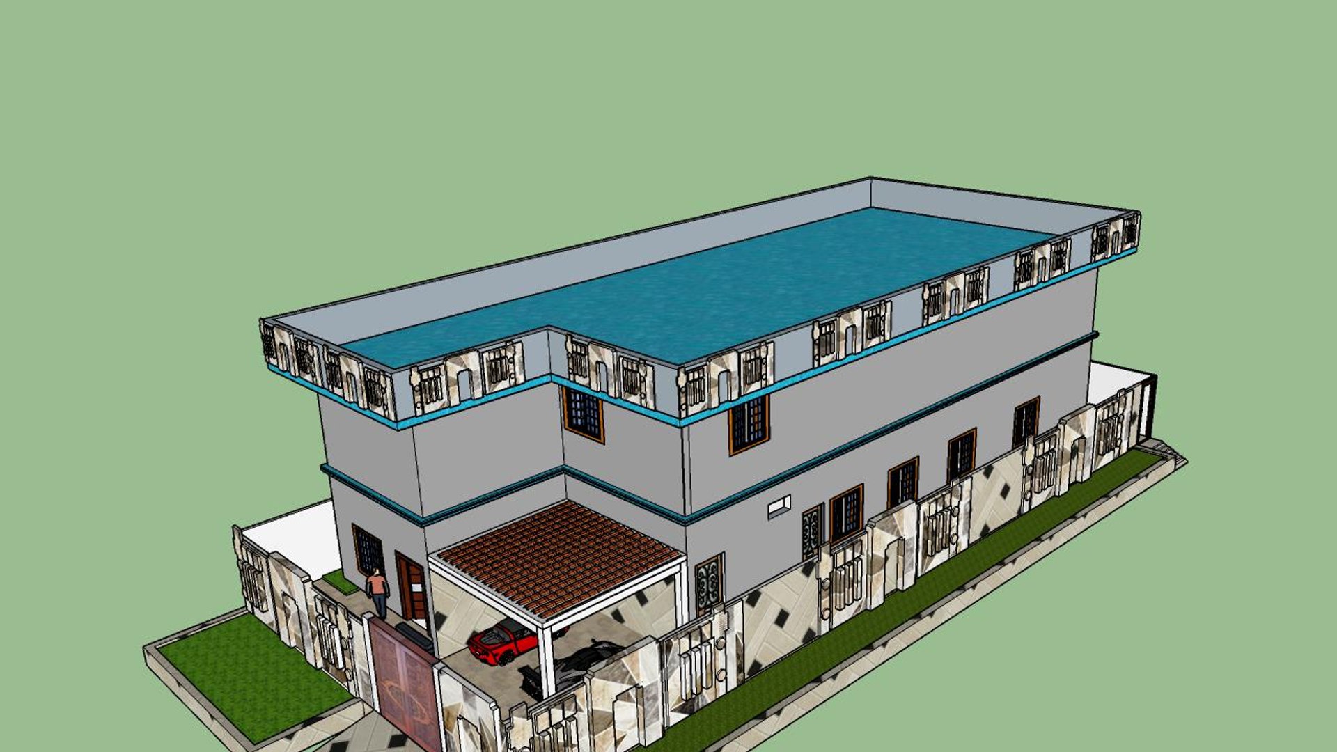 House Front Elevation And Exterior Design 3D Model - TurboSquid 1784466