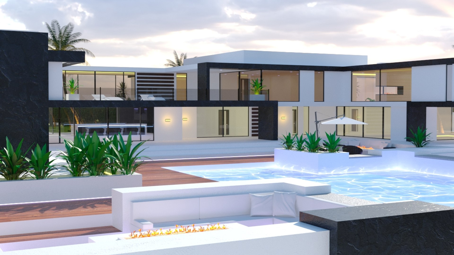 3D Modern Luxury House - TurboSquid 1613745