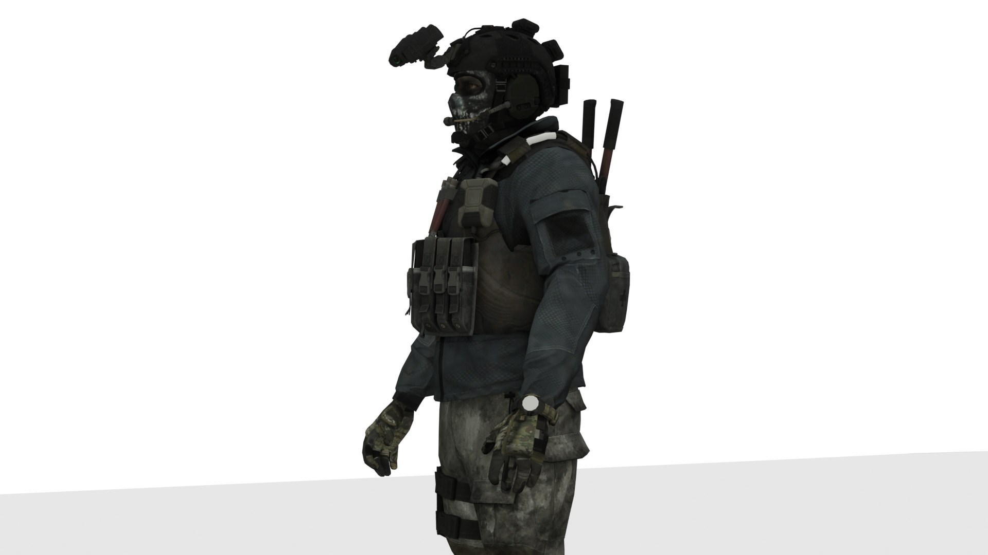 3D Spec Ops Soldier Rigged Low Poly Game-Ready 3D Model Model ...