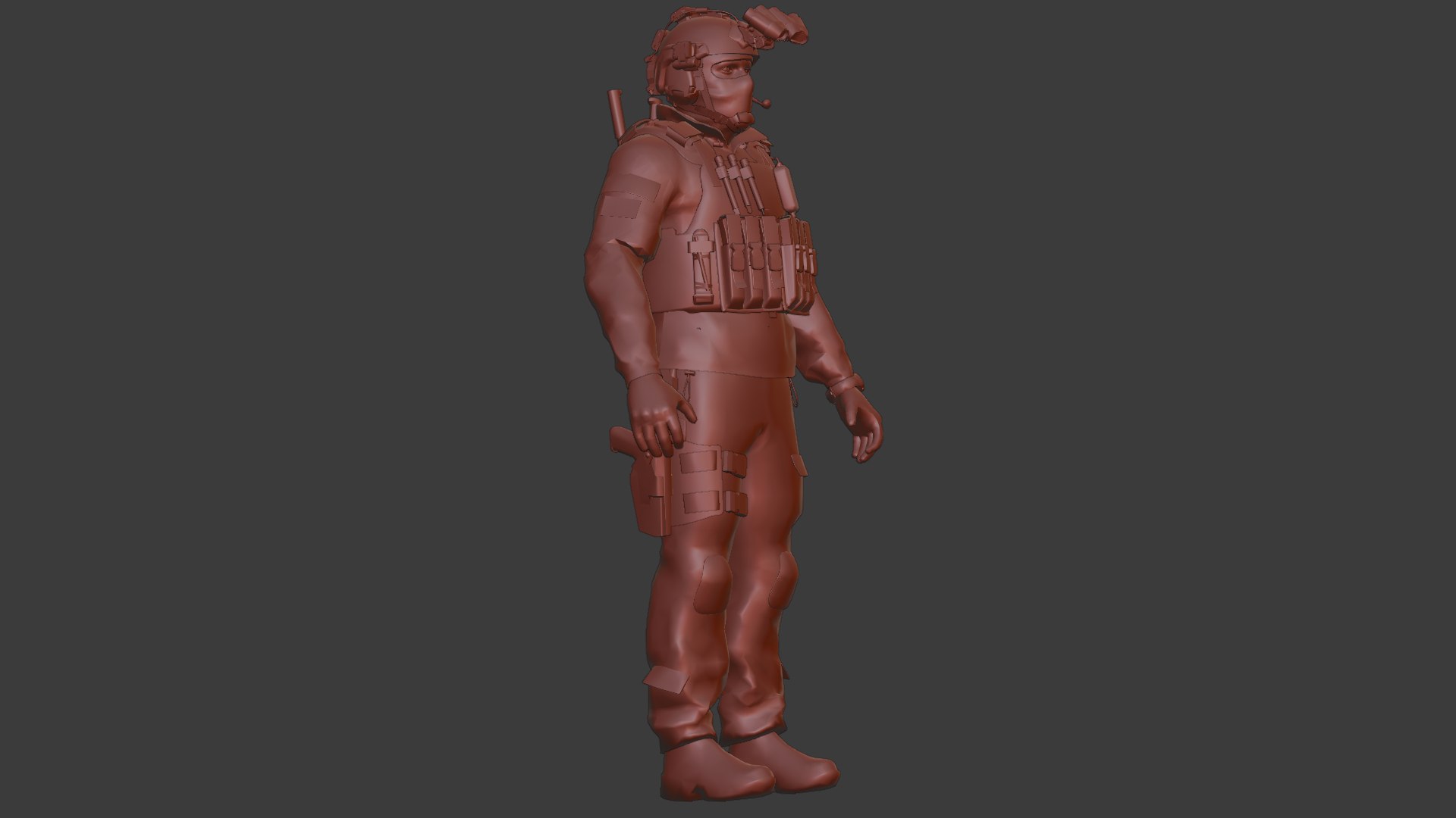 3D Spec Ops Soldier Rigged Low Poly Game-Ready 3D Model Model ...