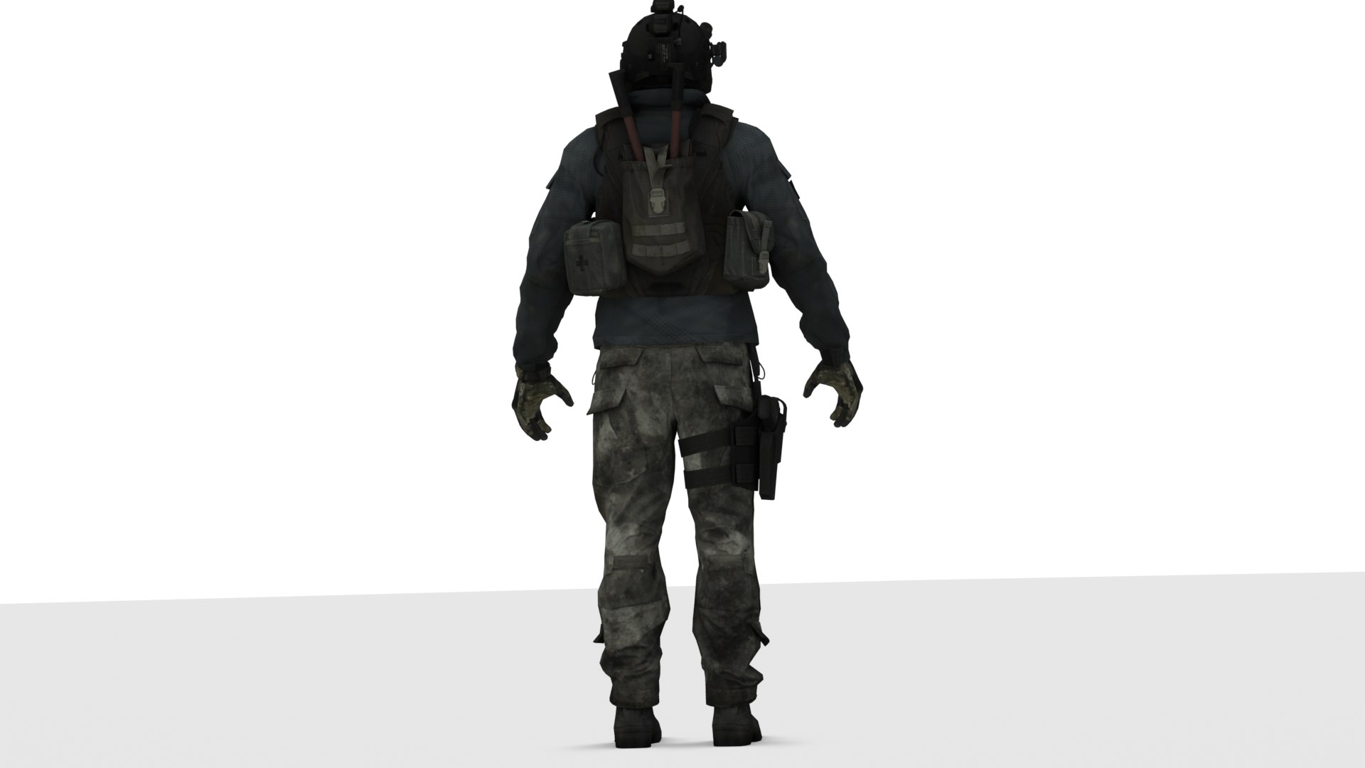 3D Spec Ops Soldier Rigged Low Poly Game-Ready 3D Model Model ...