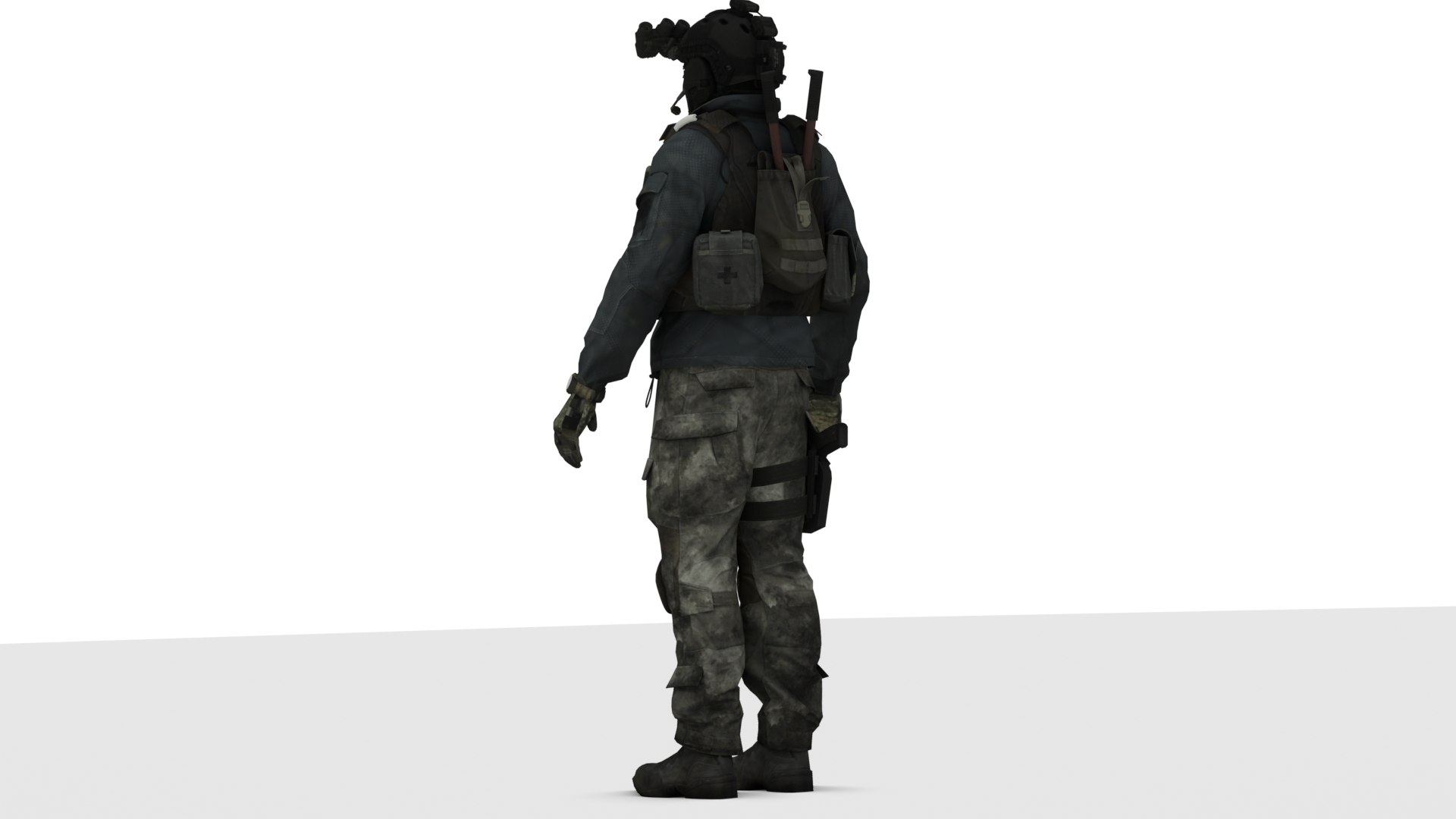 3D Spec Ops Soldier Rigged Low Poly Game-Ready 3D Model Model ...