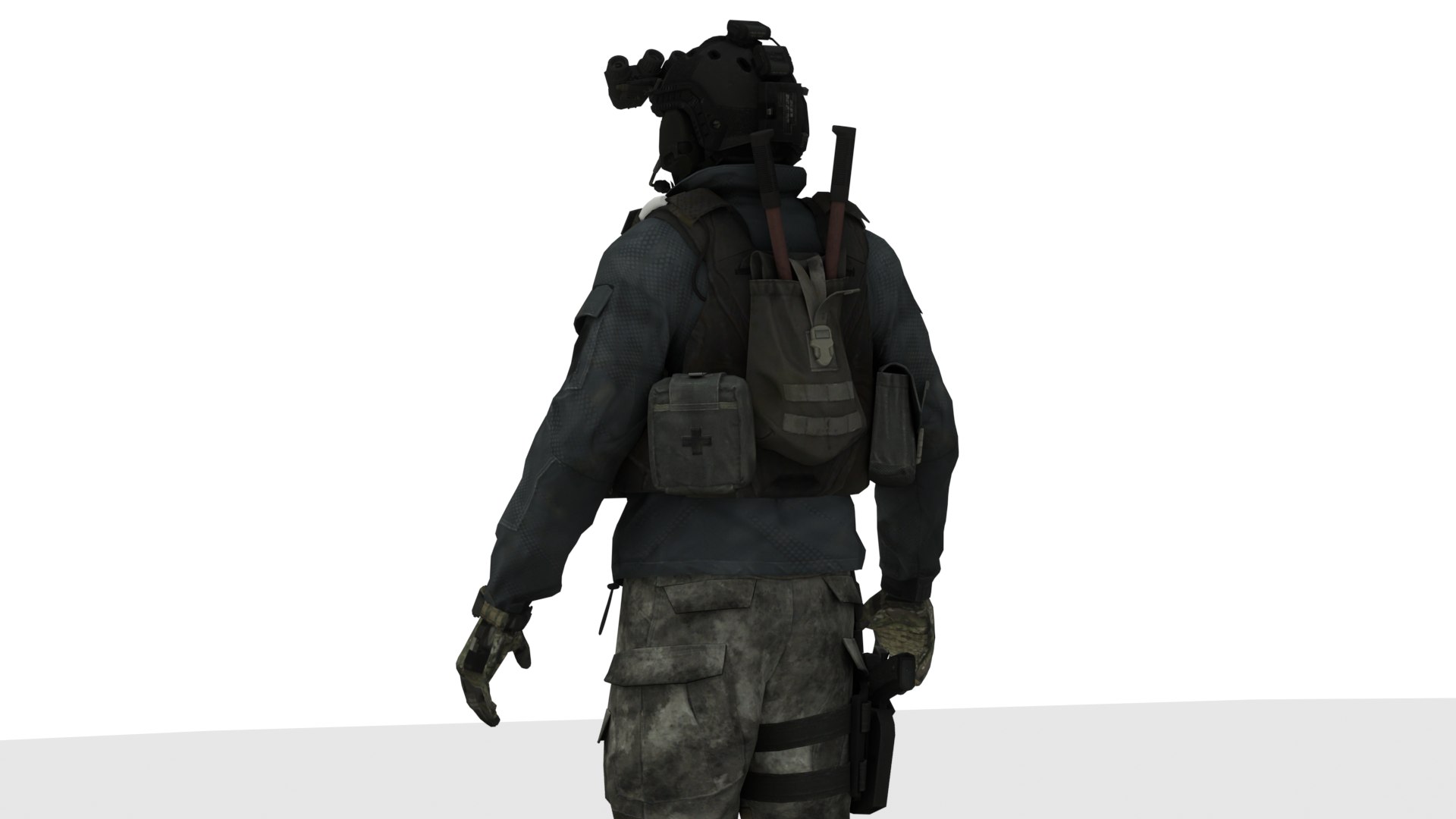 3D Spec Ops Soldier Rigged Low Poly Game-Ready 3D Model Model ...