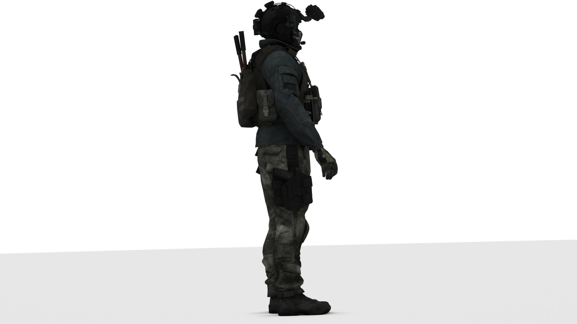 3D Spec Ops Soldier Rigged Low Poly Game-Ready 3D Model Model ...